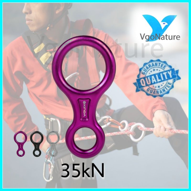 VgoNature Rock Climbing Carabiner 8 Shape Eight Ring Abseiling Device ...