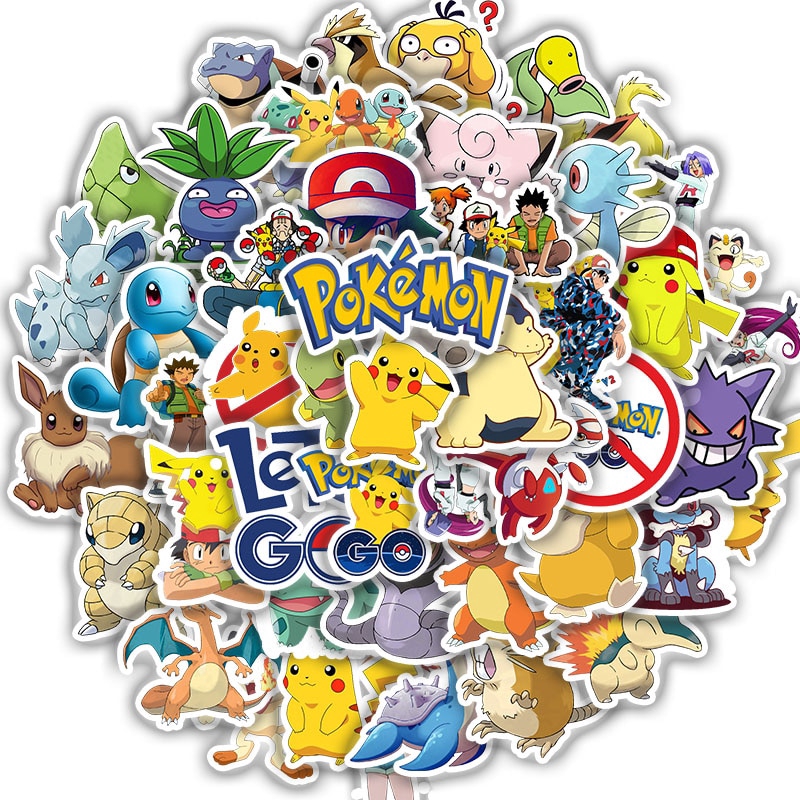 50pcs Pokemoner Stickers Cartoon Graffiti Sticker Stickers For Laptop ...