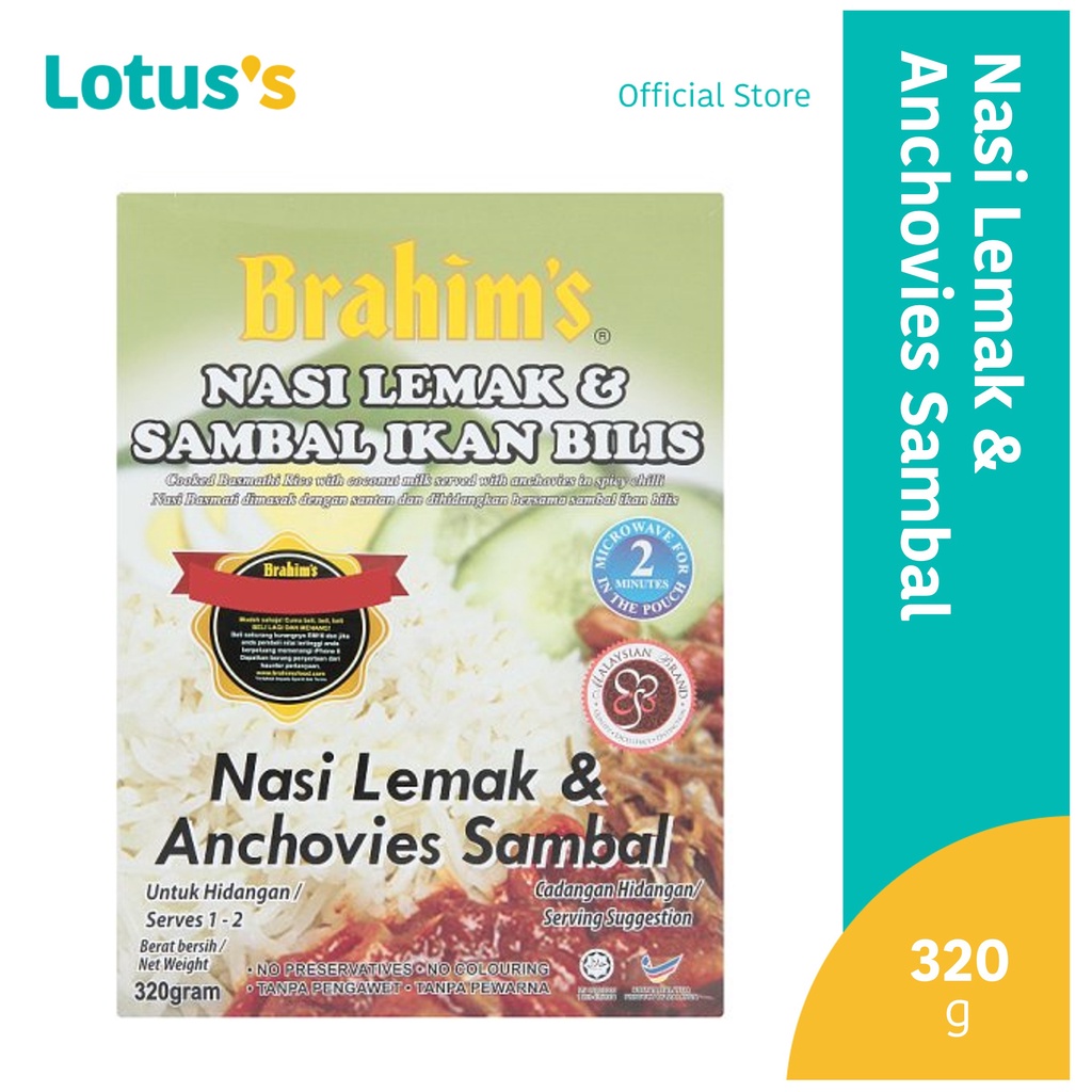 Brahim's Nasi Lemak & Anchovies Sambal 320g | Shopee Malaysia