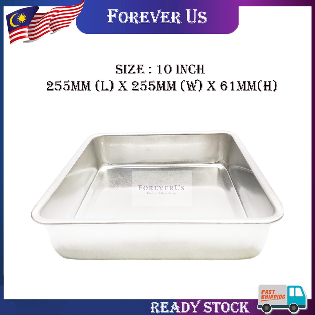 Aluminium Deep Square Cake Mould - 7 / 8 / 9 /10 Inch | Loyang Kek Segi ...