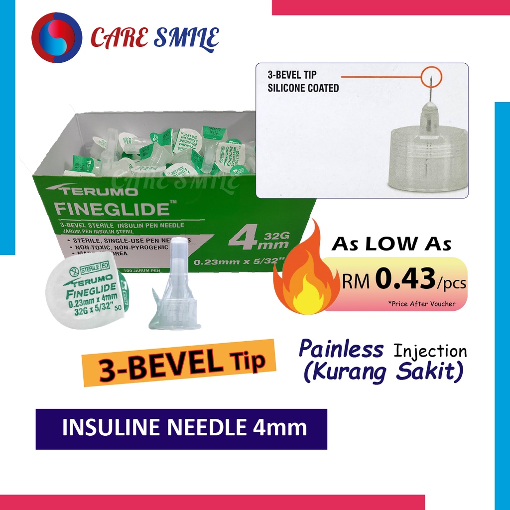 INSULIN Pen Needle Terumo Fineglide Jarum Insulin Kencing Manis Sterile ...