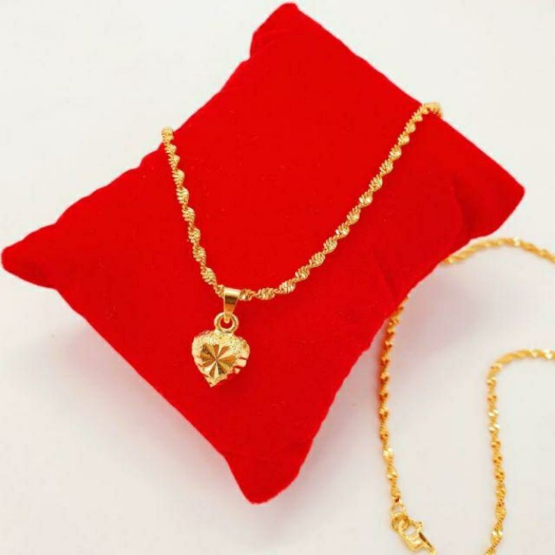 Rantai Leher Emas Korea cop 916 | Shopee Malaysia