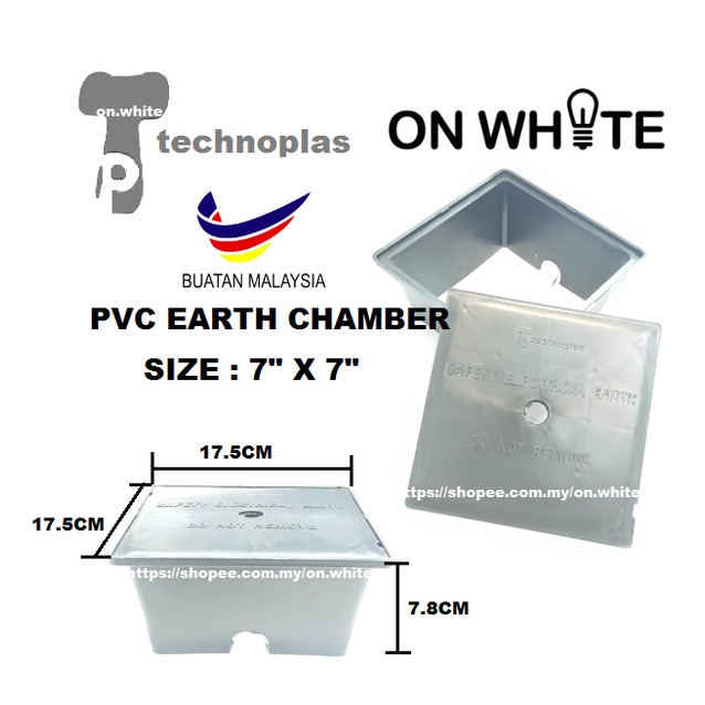 TECHNOPLAS 7" X 7" PVC EARTH CHAMBER (BLACK) | Shopee Malaysia