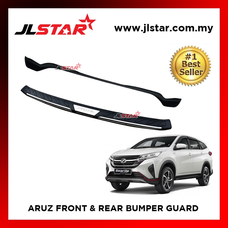 PERODUA ARUZ FRONT AND REAR BUMPER GUARD WITH CHROME LINING | Shopee ...