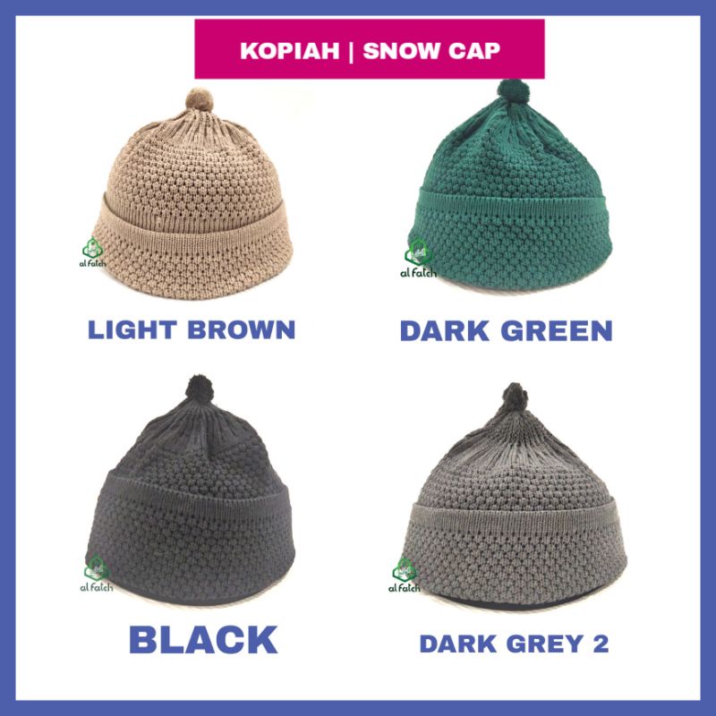 Kopiah Snowcap Plain Pelbagai Warna / Topi Snow Cap Corak | Kopiah ...