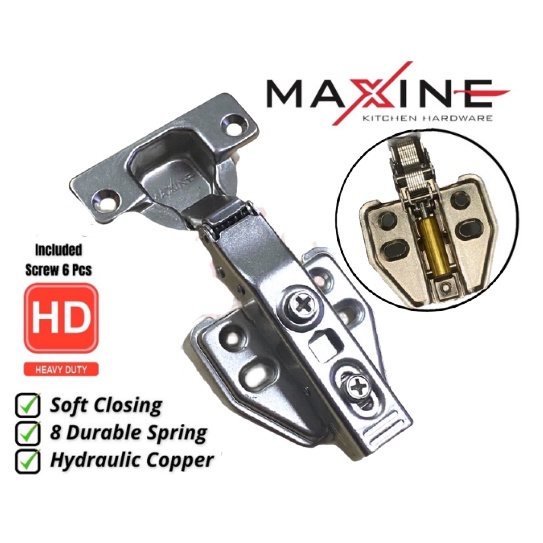 MAXINE Heavy Duty 5/8" Full Overlay Soft Close Hydraulic Hinge Kitchen ...