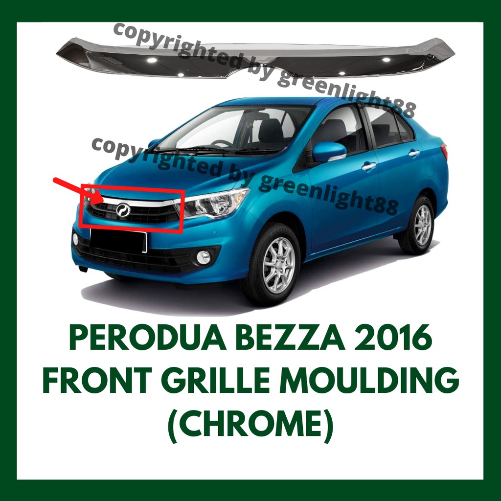 PERODUA BEZZA 2016 FRONT GRILLE MOULDING (CHROME) | Shopee Malaysia