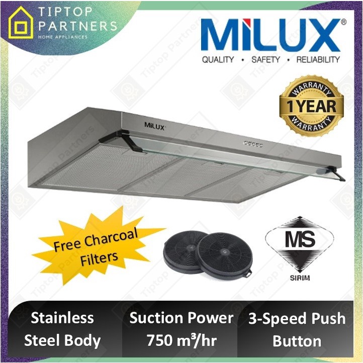 Milux Stainless Steel Slim Cooker Hood - MHS-S430 | Shopee Malaysia