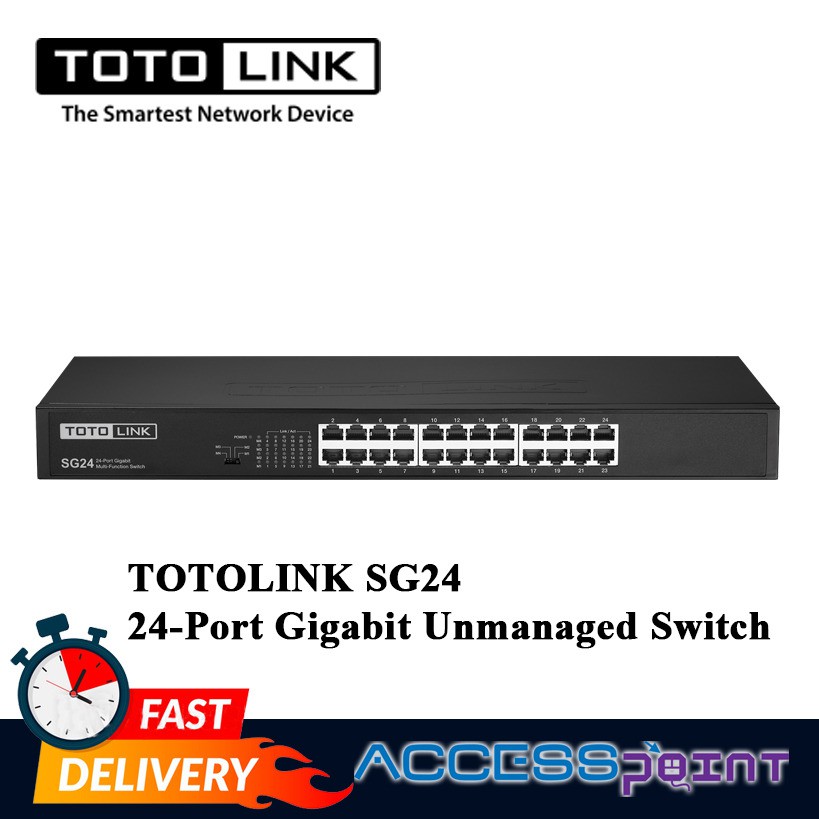 TOTOLINK SG24 24-PORT 10/100/1000MBPS GIGABIT ETHERNET RACK-MOUNTED ...
