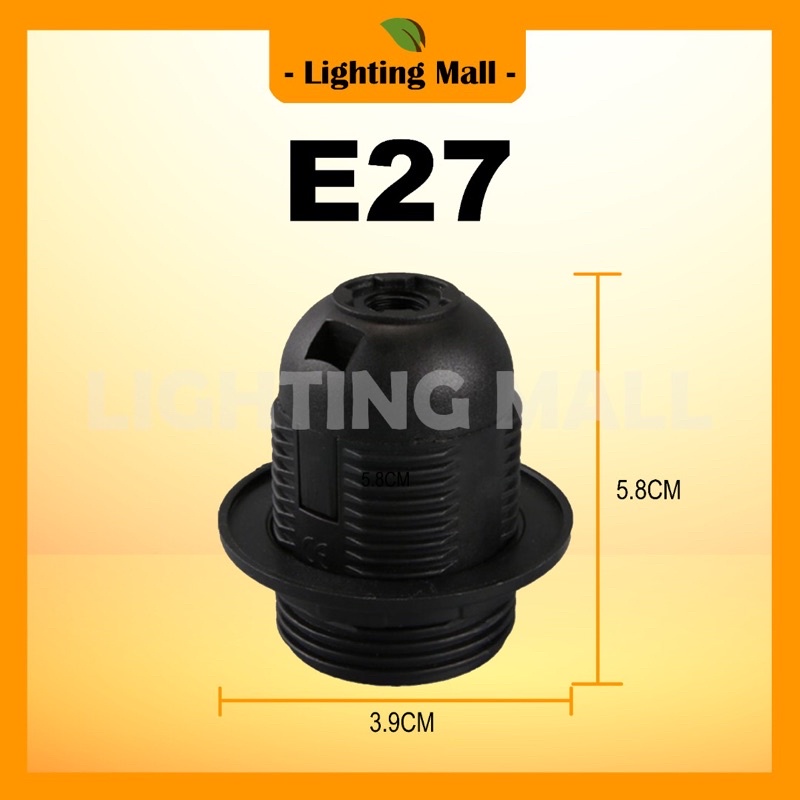 E27 Lamp Holder/E14 Lamp Holder Black/White Complete Set | Shopee Malaysia