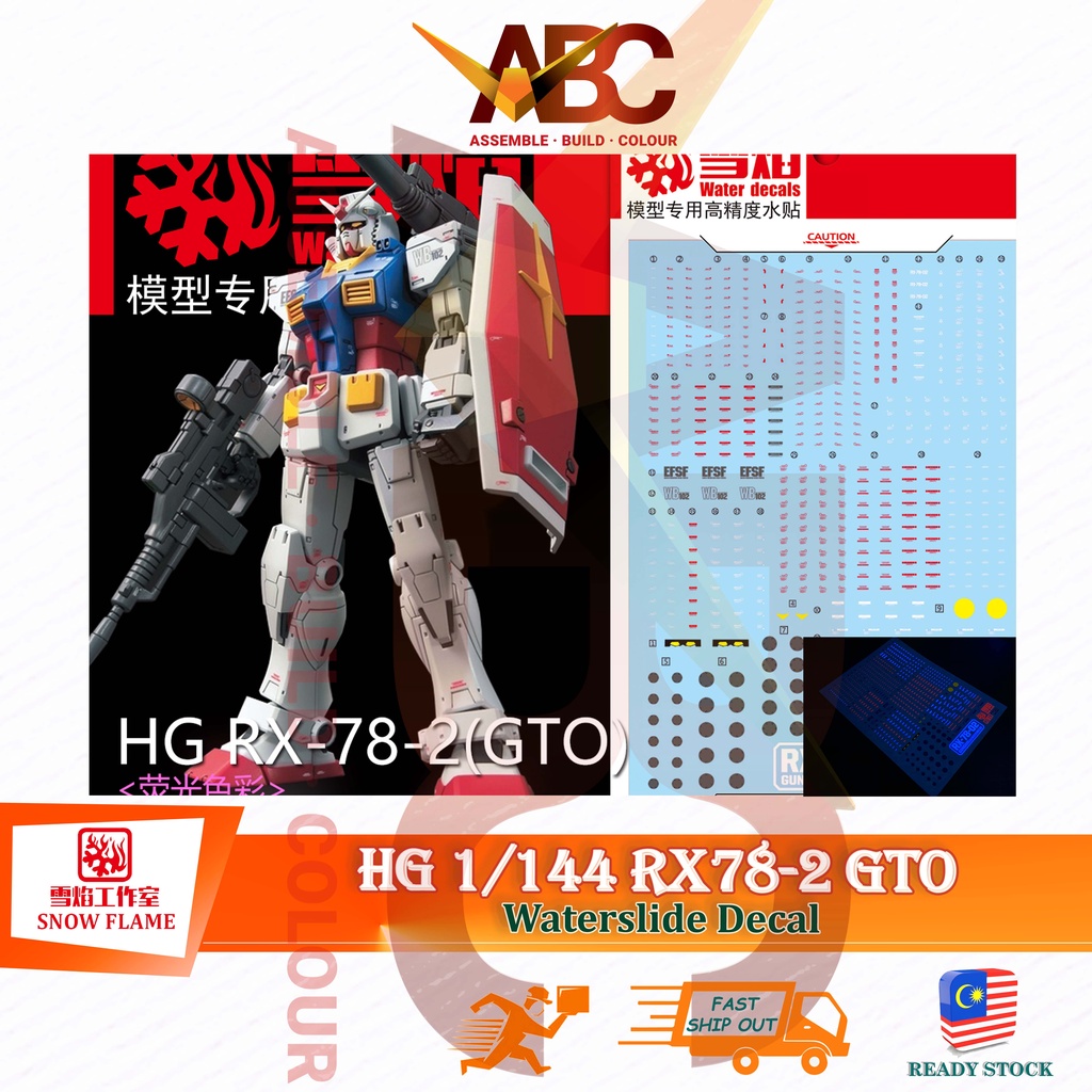 [Snow Flame] Waterslide Decal - HG28 HG 1/144 RX-78-2 GTO The Origin ...