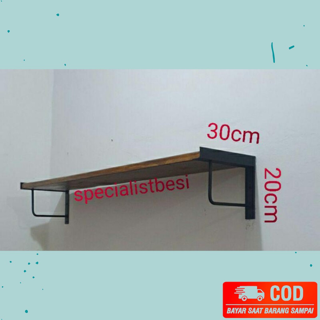 SIKU KAYU Elbow Wall Shelf Bracket Can Be 2-tiered/wooden Plank Bracket ...