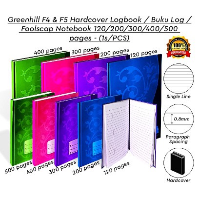 Greenhill F5 Hard Cover Quorto Book Short 120P/200P/300P/400P/500P | Shopee Malaysia