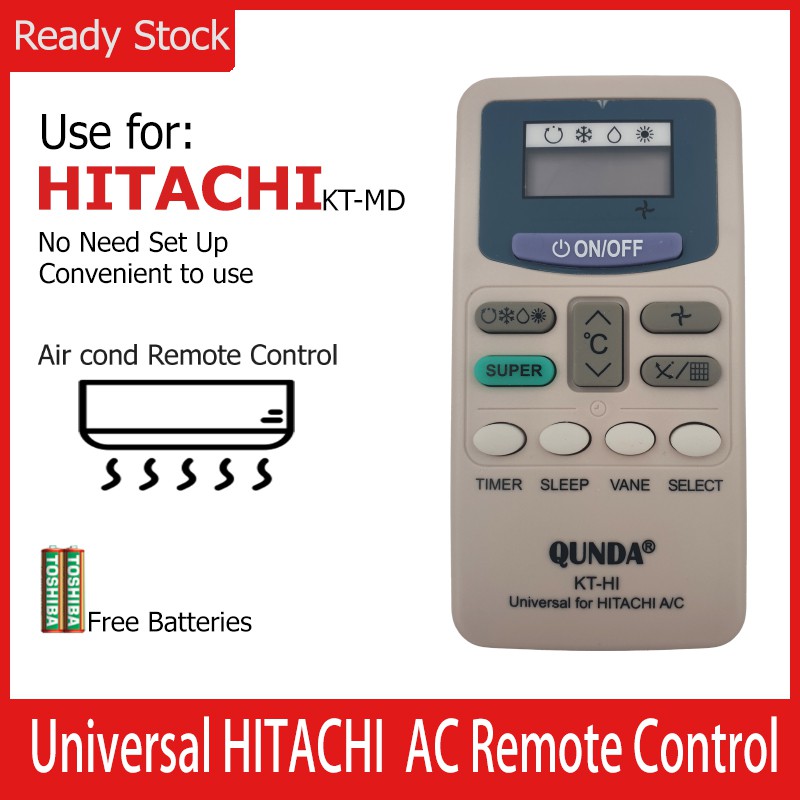 UNIVERSAL HITACHI AIR CONDITIONER REMOTE CONTROL | Shopee Malaysia