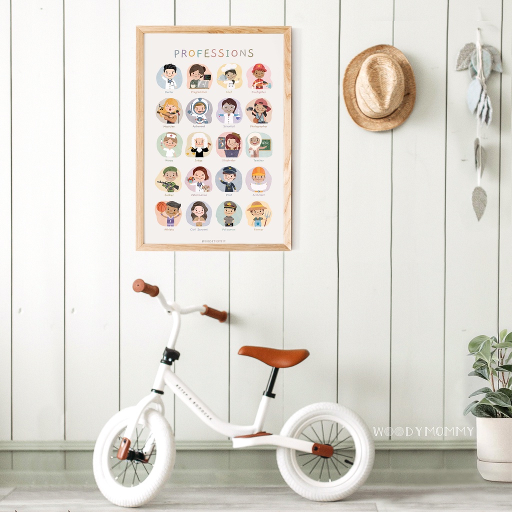 Education Poster For Toddlers Profession Work - Professions Occupations ...