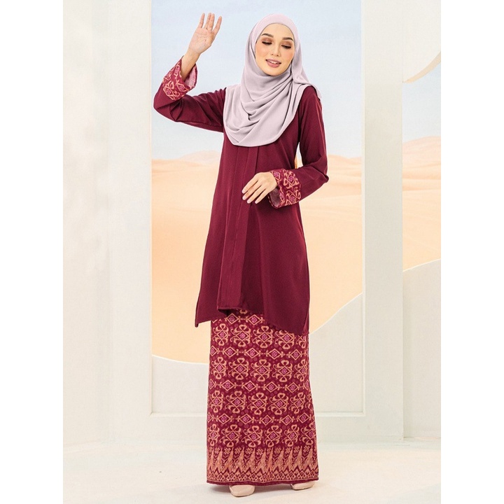 [S-5XL] Maryam Kebarung Batik Baju Kurung Nursing Friendly Plus Size ...