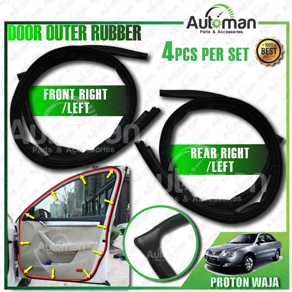 Proton Waja Door Body Rubber Getah Pintu Door Outer Rubber Weatherstrip ...