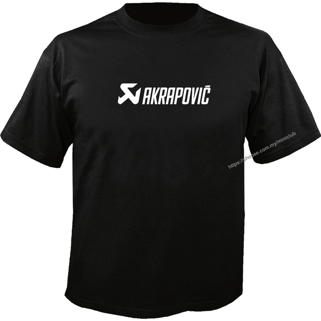 AKRAPOVIC LOGO Custom Unisex Tshirt BLACK COLOR (S-3XL) | Shopee Malaysia