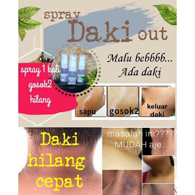 spray daki / penanggal daki / daki lama / daki bawah ketiak / daki ...