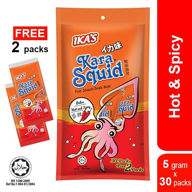 IKA'S Karasquid Fish Snack 30packs FREE 2 packs x 5g | Shopee Malaysia