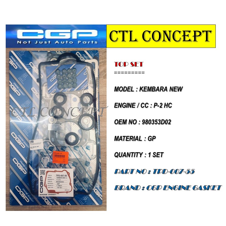 TOP SET GASKET PERODUA KEMBARA NEW ( CGP ) | Shopee Malaysia