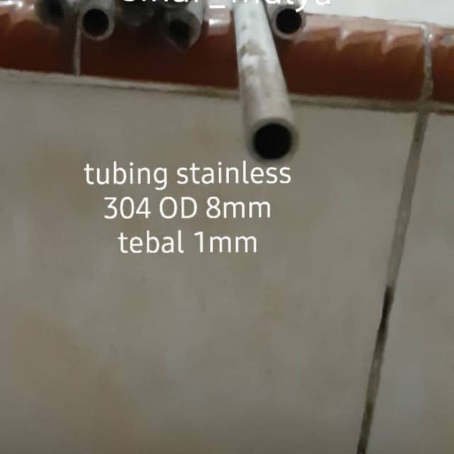 Stainless steel sus 304 seamless tubing pipe od 8 mm thick 1 mm x 1000 ...