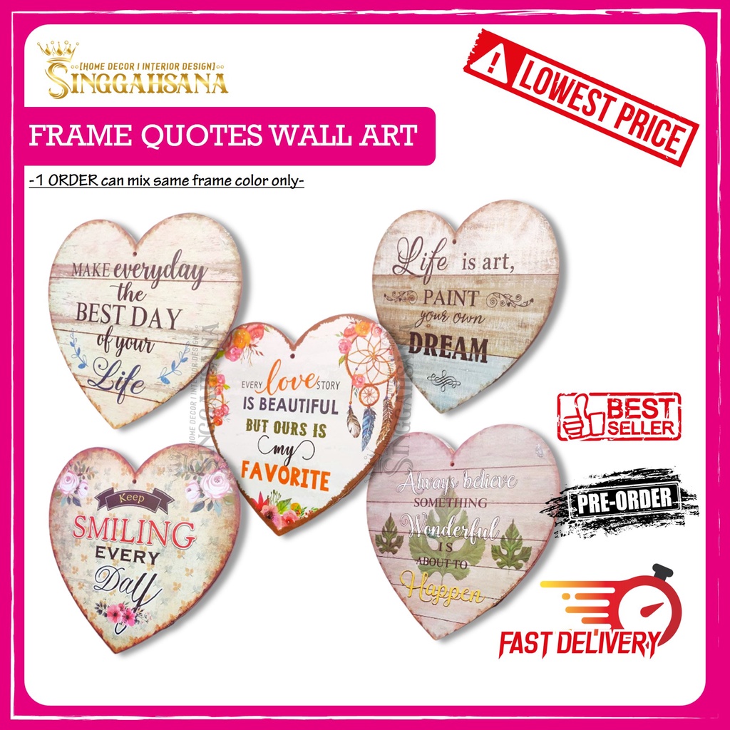Frame Motivation Quotes Art Wall Decoration / Frame Motivasi Kata Kata ...