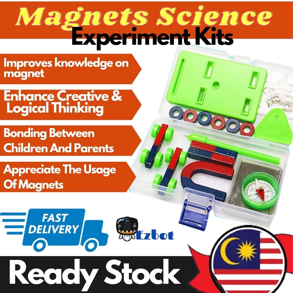 [READY STOK]DIY Teaching magnet set, Compas science toys magnetic Bar ...