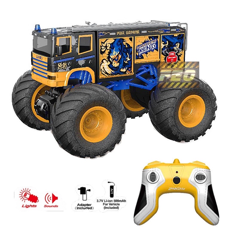 FEO HB Bigfoot Off Road Remote Control Car School Bus Rc Pickup Truck ...