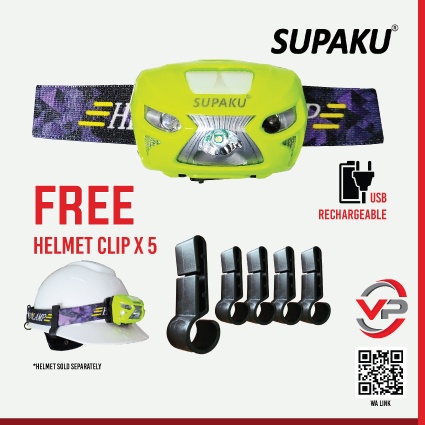 SUPAKU USB RECHARGEABLE SENSOR LED HEAD LAMP / MOTION SENSOR HEAD LAMP ...