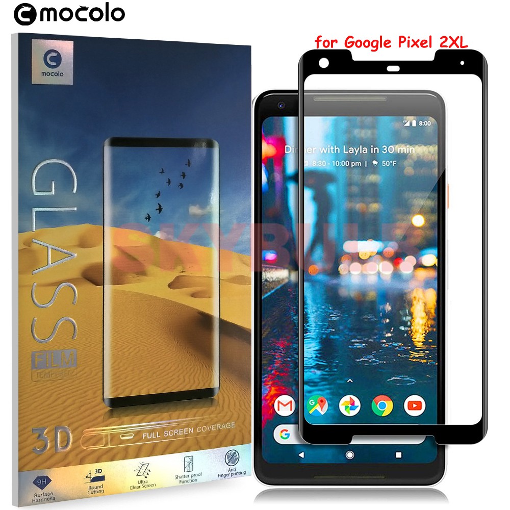 MOCOLO ~ Google Pixel 2 / Pixel 2XL 3D Full Cover Curved Tempered Glass ...
