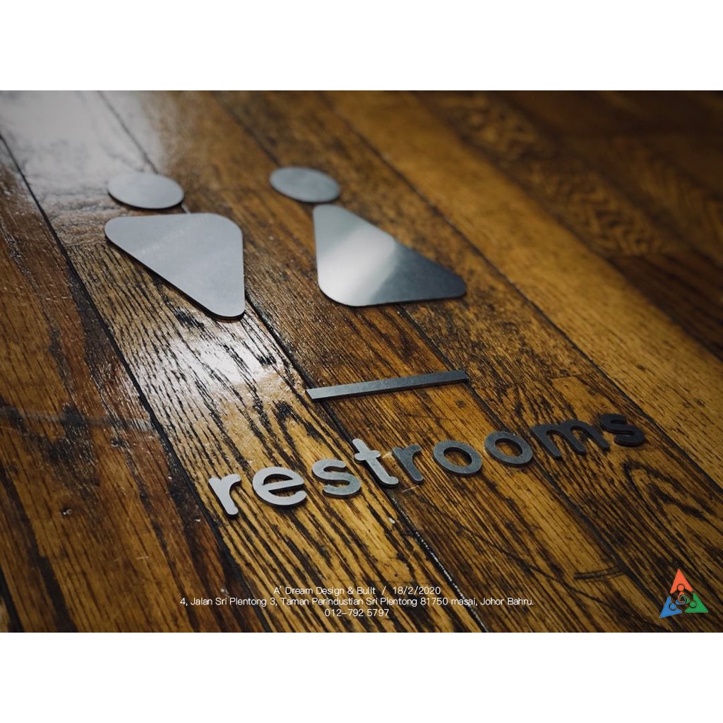 Restroom Sign Stainless Steel 304 | Shopee Malaysia
