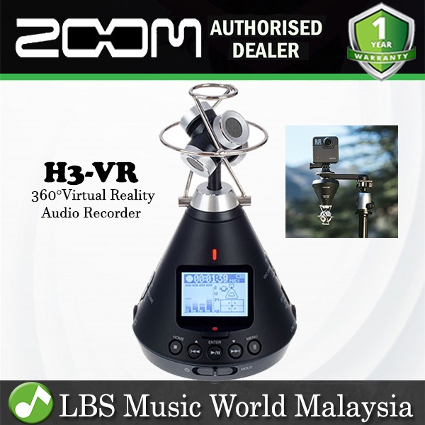 Zoom H3-VR 360 Degree VR Audio Recorder 4 Mic Array Auto Microphone ...