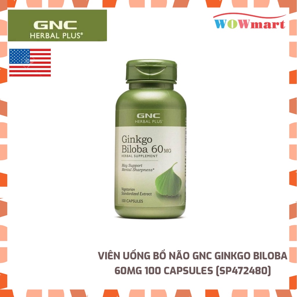 Gnc Ginkgo Biloba Brain Supplement 60mg 100 Capsules | Shopee Malaysia