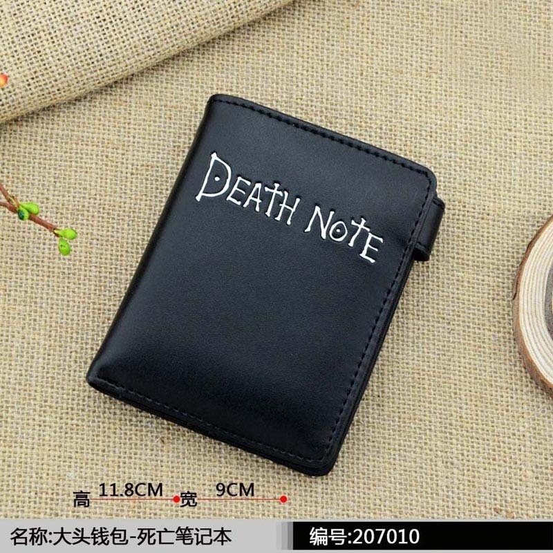 Anime Death Note Black PU Short Wallet Coin Purse Zipper Money Bag ...
