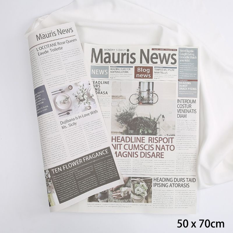Wrapping Paper - Classic Newspaper Design (Kraft Paper) | Shopee Malaysia