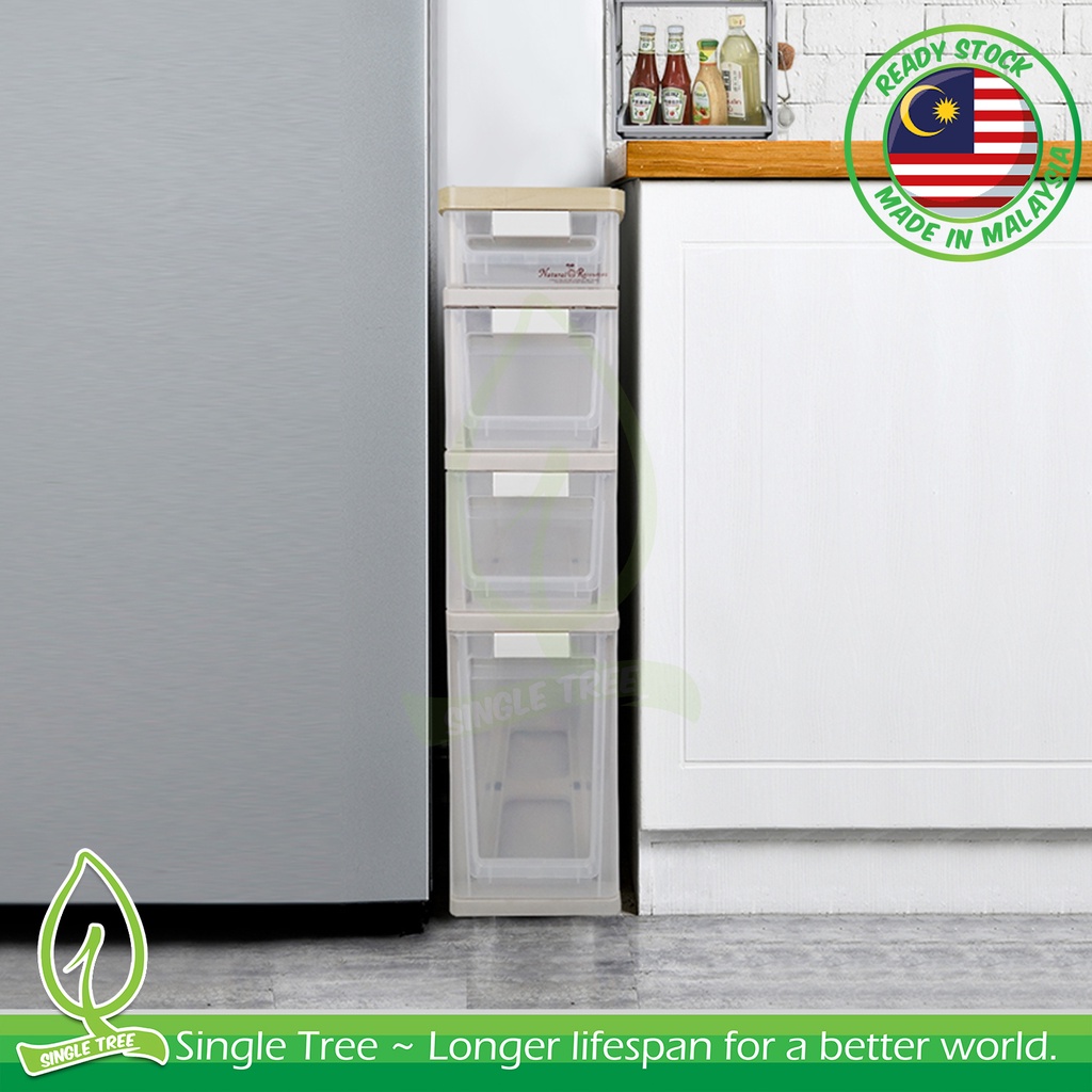 1 X ST 4T Slim Storage Drawer (STWH121NL) Plastic Cabinet Organizer w ...