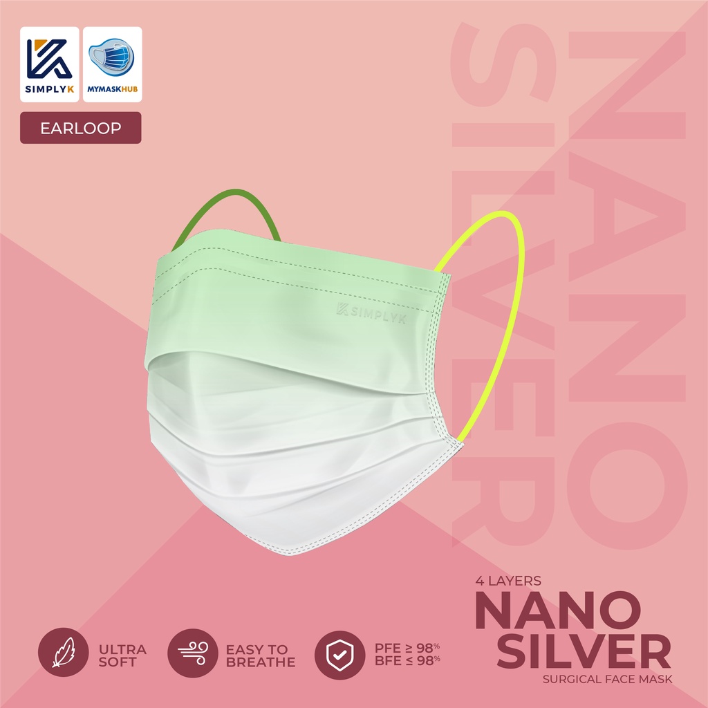 Simply K 4 Ply Nano Gradient A16 - Surgical Face Mask ( 50 Pcs ...