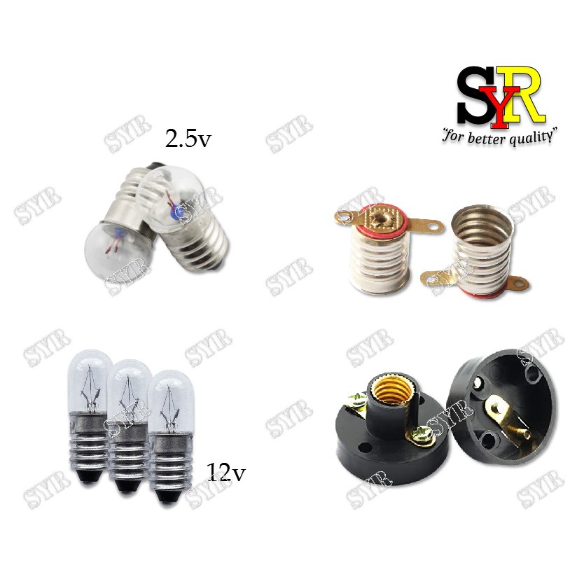E10 E12L E14B Holder / E10 Bulb 1.5V/2.5V/12V Mini Laboratory Bulb ...