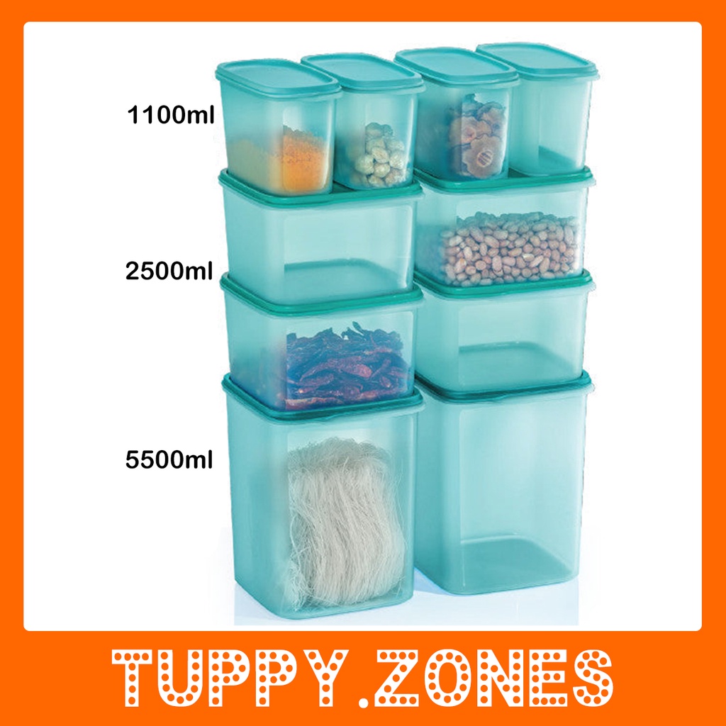 {Loose} Tupperware Smart Saver Square Turquoise Set | Shopee Malaysia