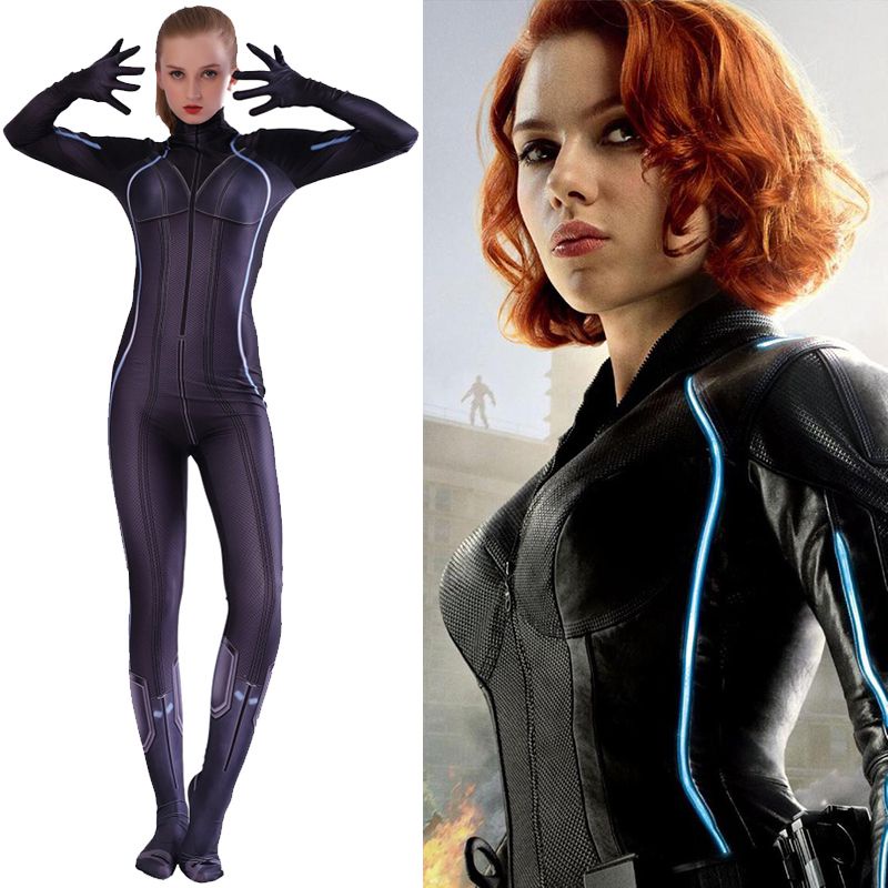 New Avengers Endgame Black Widow Cosplay Costume Natasha Romanoff ...