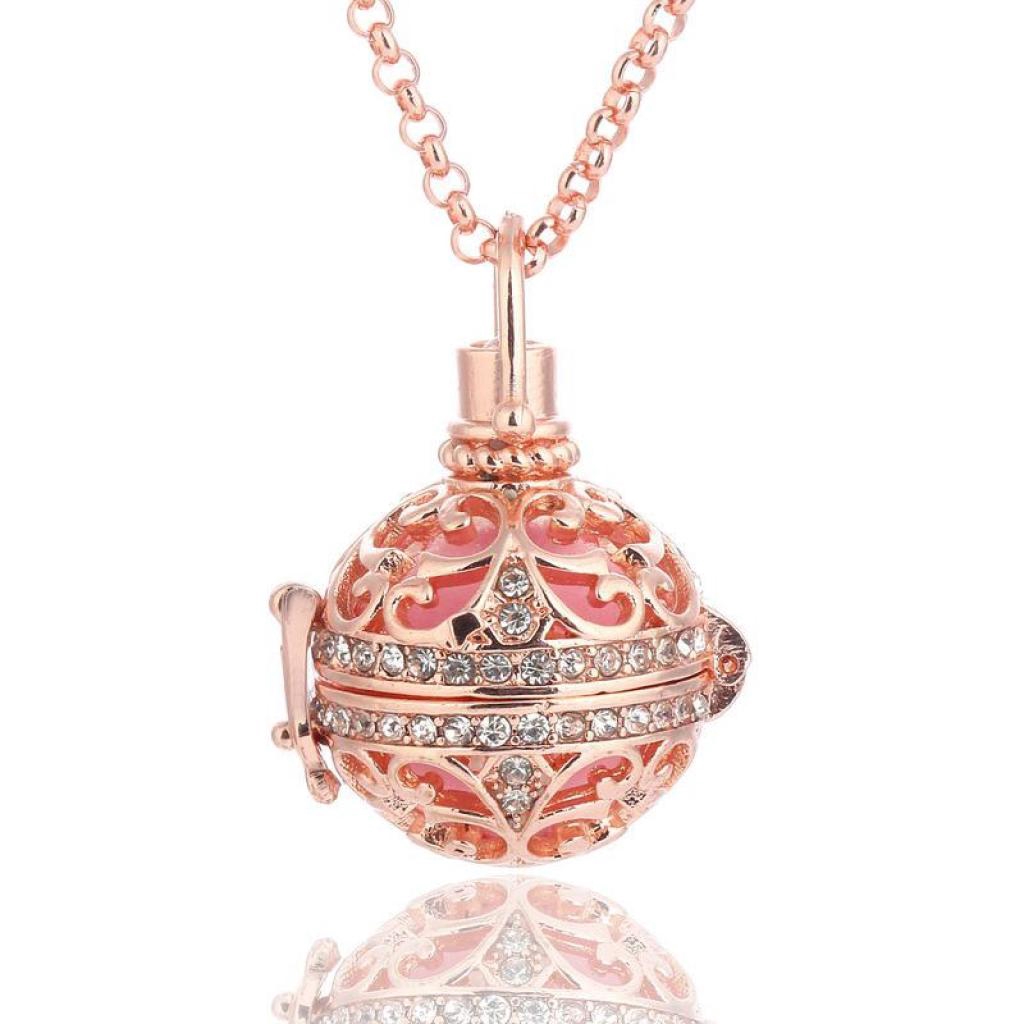 Ancient Palace Bling Design Rose Gold Essential Oil Diffuser Pendant ...