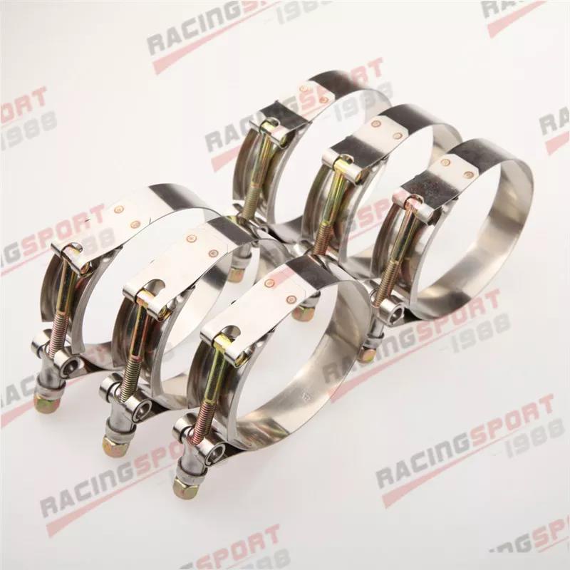 New 6PCS 3.25" Stainless Steel Turbo Pipe Hose Coupler T-bolt Clamps 86 ...