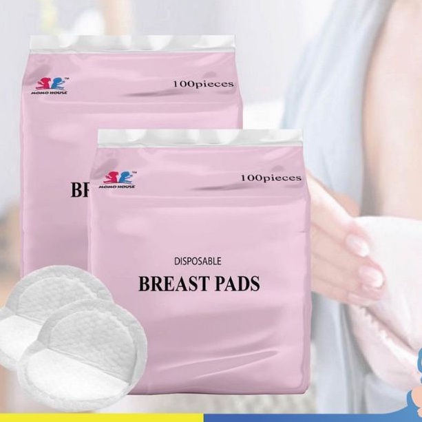 [100pcs] MOMO HOUSE Disposable Breast Pad Breastpad - 150ml | Shopee Malaysia