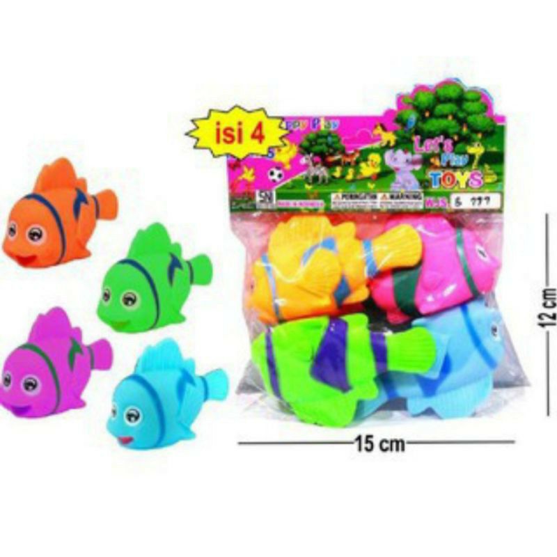 Squeeze Baby Cit Fish Toy Fish Rubber Fish Squeeze Sound Contents 4 Pcs ...