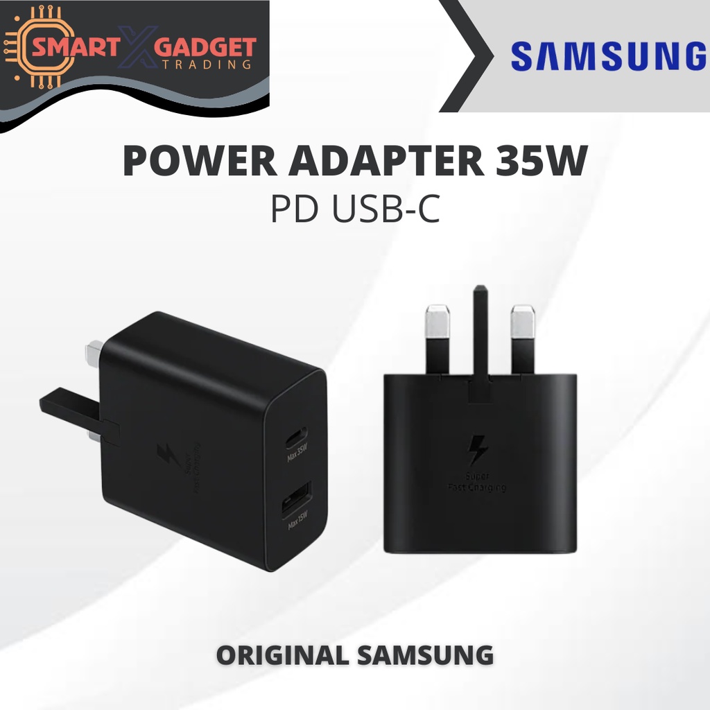 SAMSUNG 35W PD POWER ADAPTER DUO (USB-C, USB-A) | Shopee Malaysia