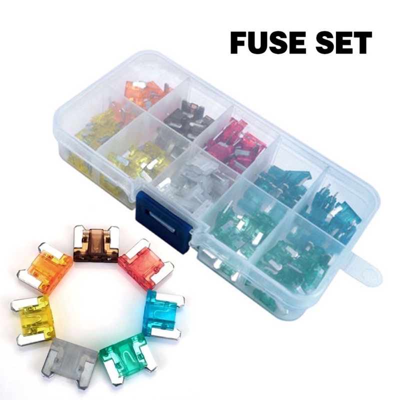 🌟100pcs🌟car micro mini fuse fius set box(short leg) | Shopee Malaysia