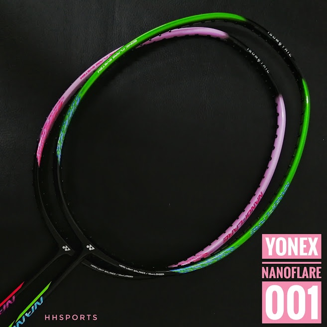 YONEX Racket NANOFLARE 001 ( Original ) BLACK-GREEN/PINK | Shopee Malaysia