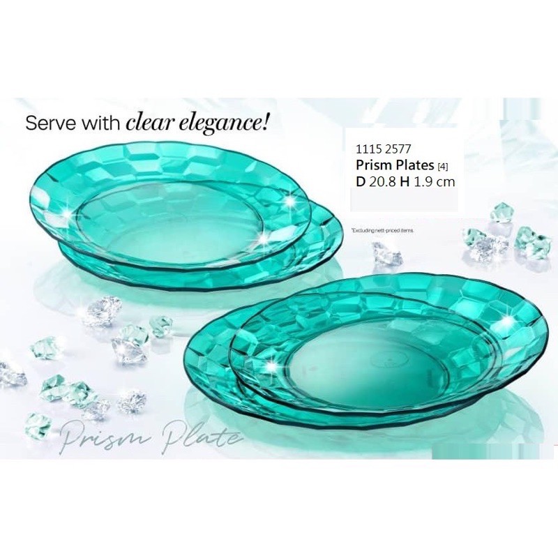Tupperware Prism Plate (4) | Shopee Malaysia