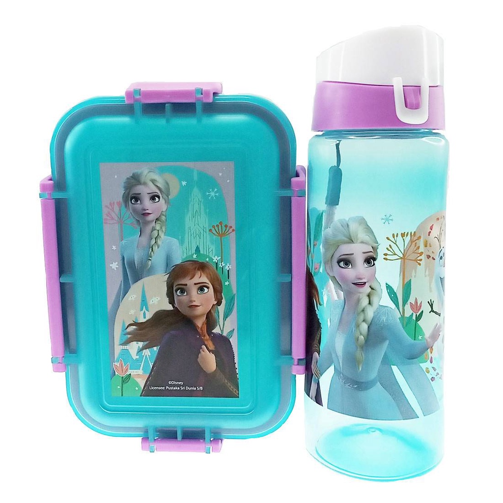 Disney Frozen 2 Princess Anna Elsa Lunch Box With Water Bottle Set (BPA ...